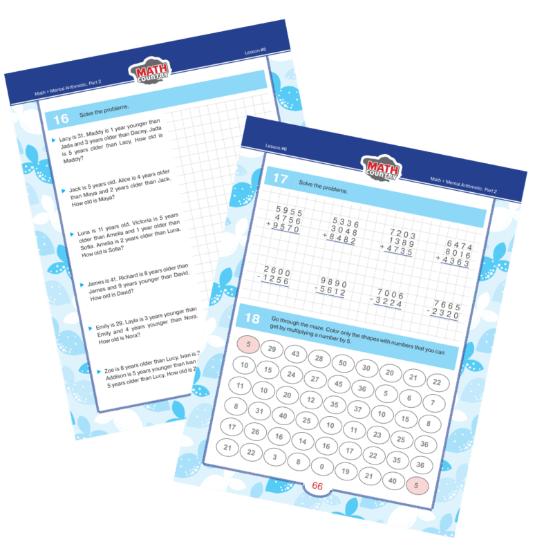 Math workbook grade 3 (8+ yo). Math and mental arithmetic. Part 2. Add ...
