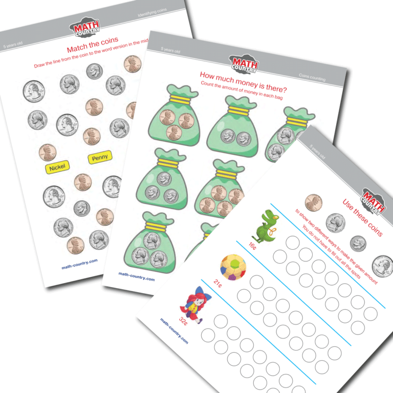 Kindergarten Money Worksheets – Math Country