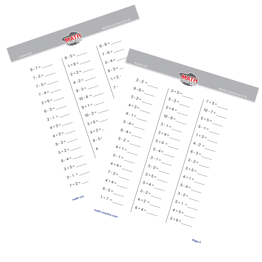 Math Worksheets Grade 1 Addition And Subtraction To 30 Age 6 Math
