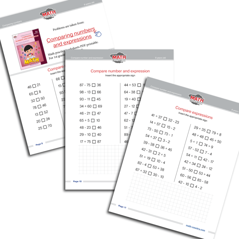 Free Math Worksheets Grade 1 (6+ yo) – Math Country