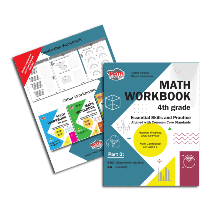 4th Grade Measurement & Geometry Math Workbook | Grade 4 Common Core ...